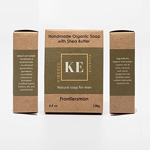Men's Soap Bar β Frontiersman Exfoliating and Moisturizing Organic Shea Butter Soap for Men
