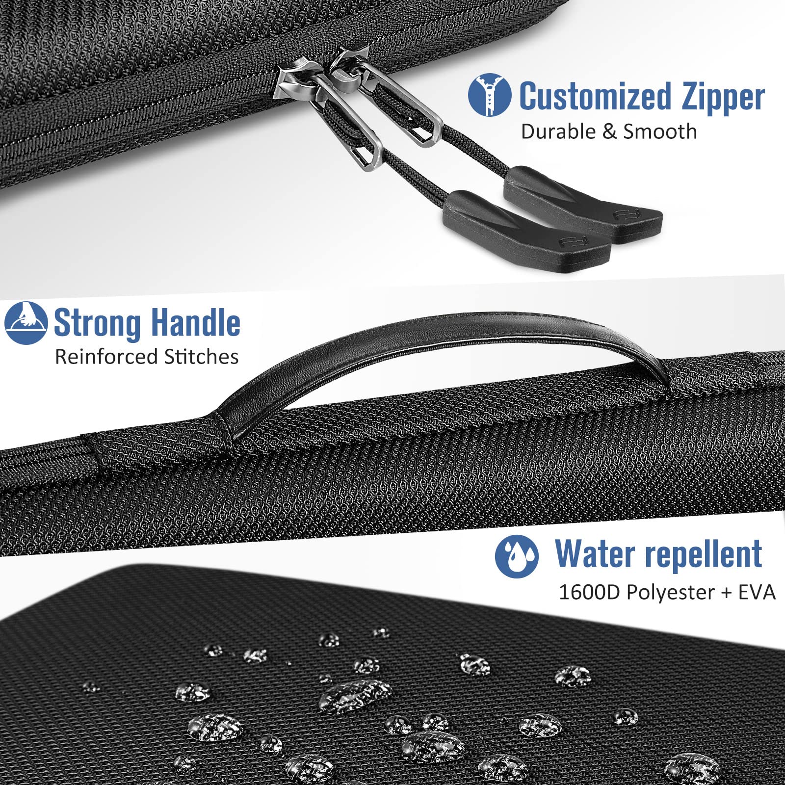 FINPAC Hard Laptop and Tablet Sleeve Case for 13.6-inch MacBook Air M3 A3113 2024, 14-inch MacBook Pro M4/M3/M2/M1 2024-2021