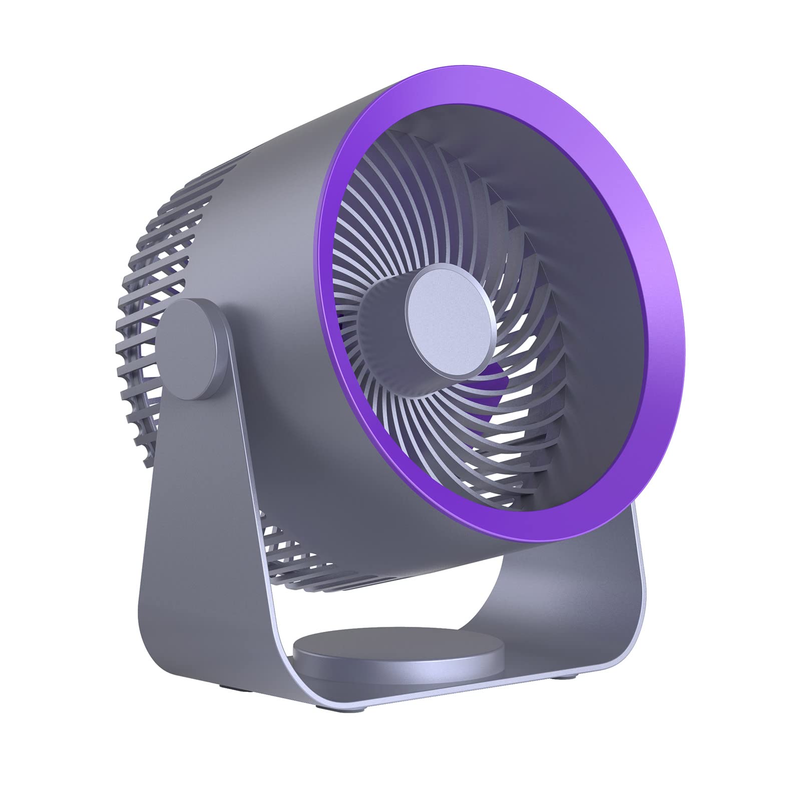 AIMHON Desk Air Circulator Fan, Wall Mount Fan,Portable Battery Operated Fan Personal Table Fan for Home,Office, Bedroom (Grey)