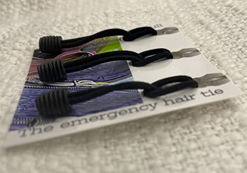 Hair Tie Zipper Pull (black)