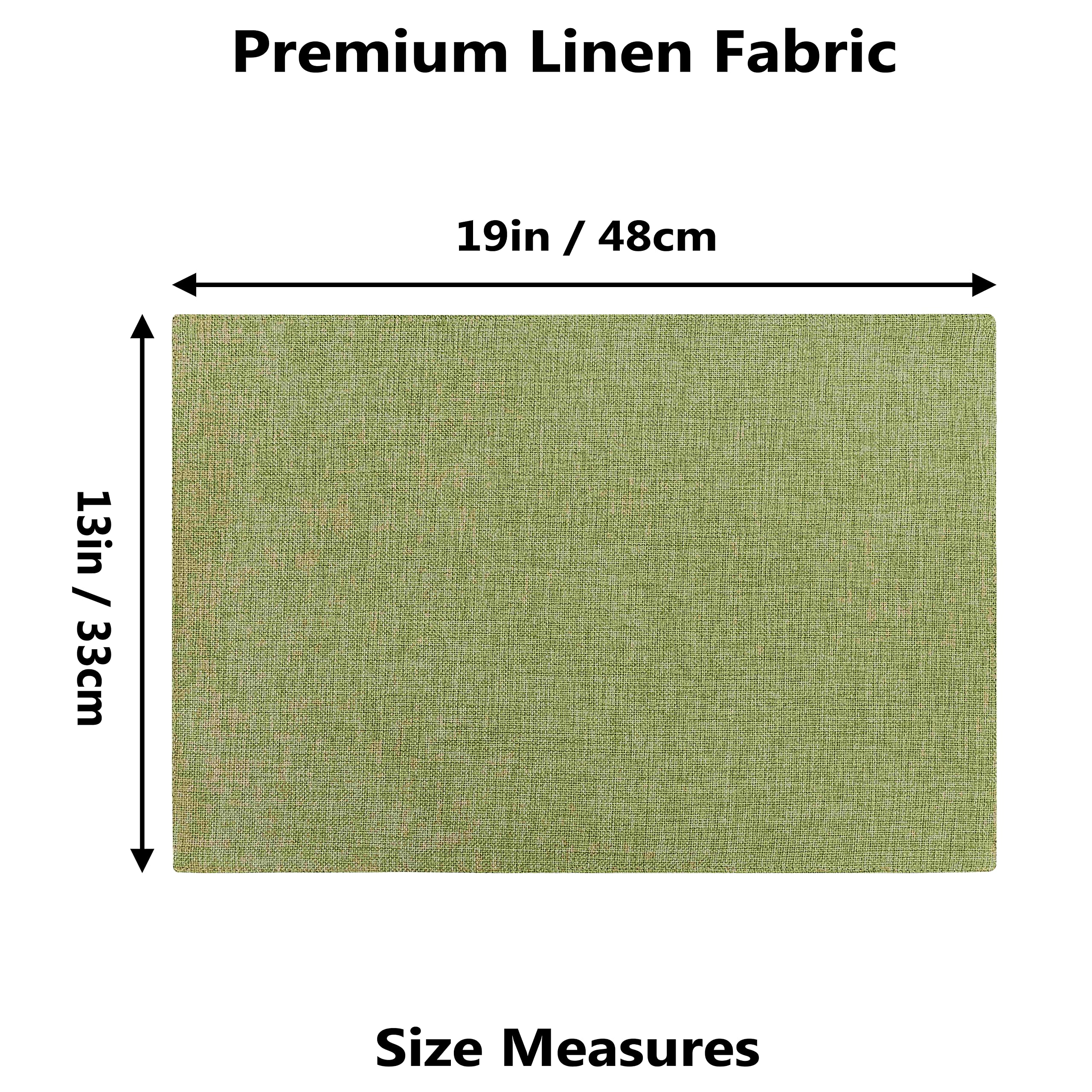 Home Brilliant Green Placemat Set of 4 Washable Place Mats Placemats Heat Resistant Sage Placemat for Dining Table Kitchen Table Mats Spring Dinner Decor, Grass Green