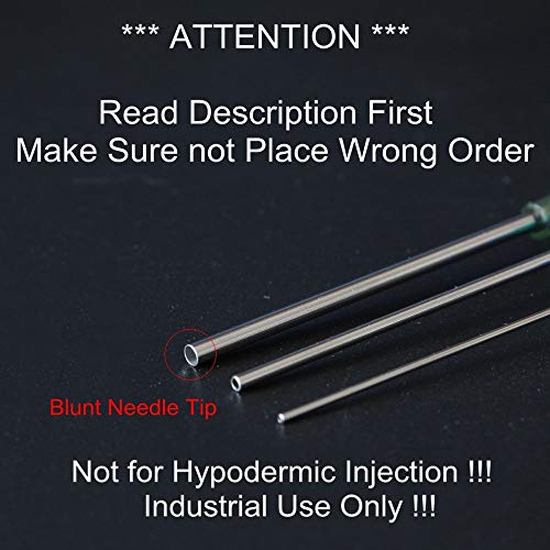 BSTEAN Syringe Blunt Tip Needles Caps Refilling and Measuring Liquids, Adhesives, Oil or Glue Applicator (3ml)