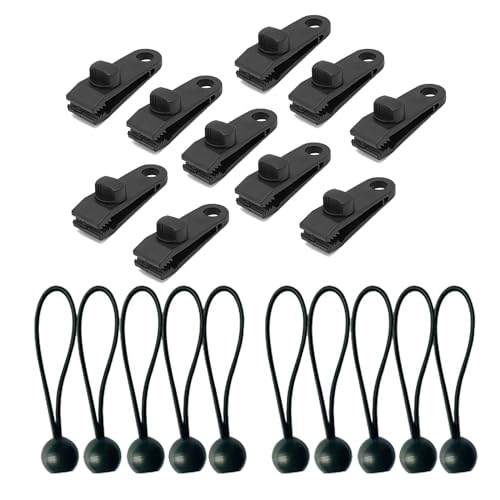 ZBGUN 20 PCS Car Windproof Clip Elastic Cord, Durable Plastic Clip Buckle ,Protect Car Cover from Blowing Off in High Winds,Universal Fit for Most Cars, Sedans, SUVs, Trucks, Vans