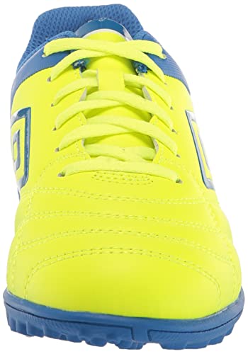 Umbro Boy's Classico XI TF Jr. Soccer Turf Shoe, Yellow/Blue/White, 1 Little Kid