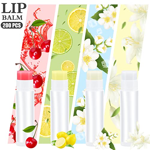 Lip Balm Lip Moisturizer Lip Care Lip Balm Stick Bulk Natural Original Gift Lip Balm Set Organic Moisturizing Lip Balm Stocking Stuffer Lip Repair Stick for Women Men Cracked Lip (200 Pcs)
