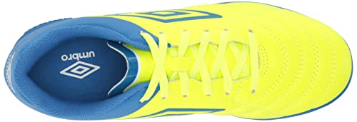 Umbro Boy's Classico XI TF Jr. Soccer Turf Shoe, Yellow/Blue/White, 1 Little Kid