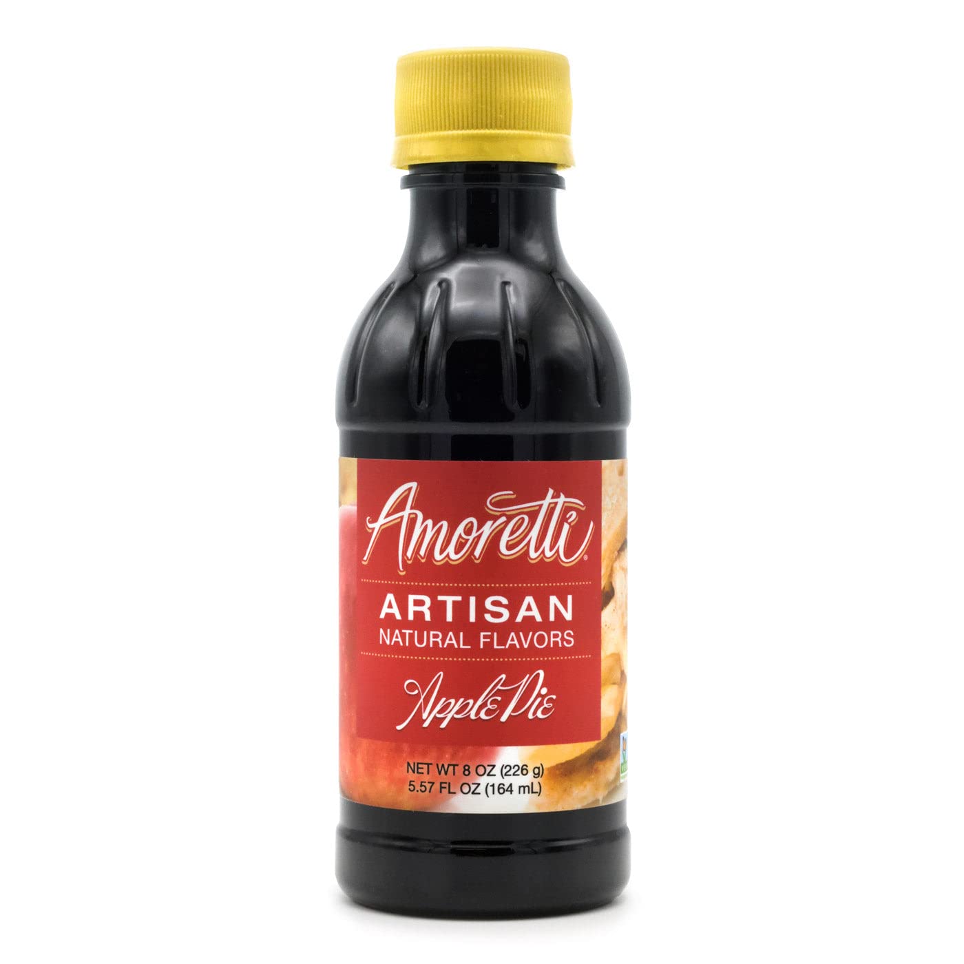 Amoretti - Natural Apple Pie Artisan Flavor Paste 8 oz - Perfect For Pastry, Savory, Brewing, and more, Preservative Free, Gluten Free, Kosher Pareve, No Artificial Sweeteners, Highly Concentrated