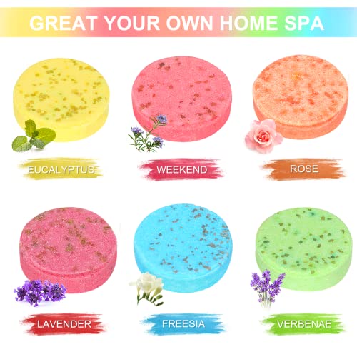 Shower Steamers, 24PCS Sharing Pack Aromatherapy Shower Steamers, Vaporizing Shower Bombs with Organic Essential Oils Enjoy Home Spa, Shower Steamers for Women & Men - 4 Boxes