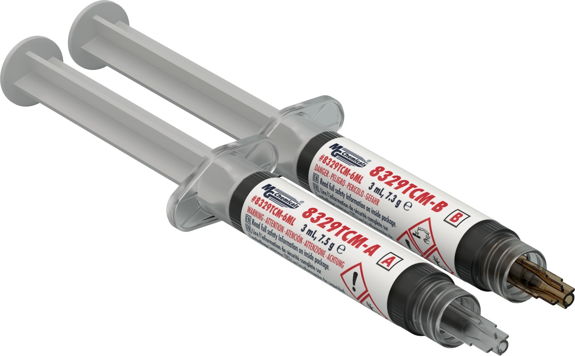 MG Chemicals - 8329TCM-6ML 8329TCM Thermally Conductive Adhesive, Medium Cure, 14 g, 2 Dispensers, 6 mL Kit,