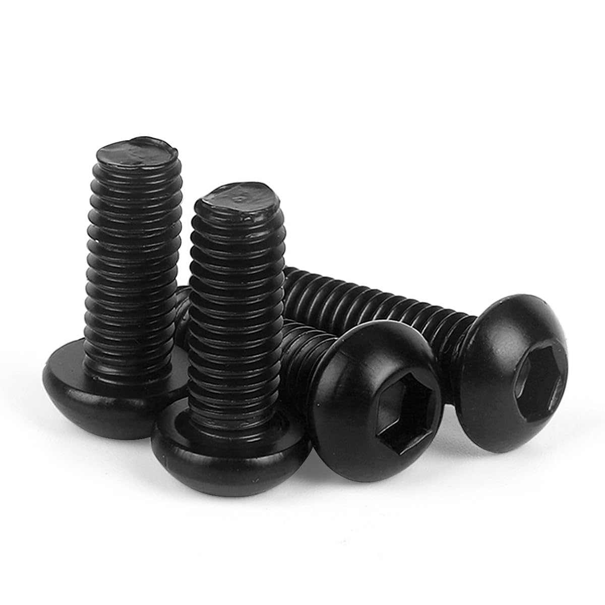 YALOK M6 x 25mm Hexagon Screw Bolt, 14PCS Button Head Allen Key Screws, Carbon Steel Round Head Machine Screws Bolts Hexagon Screws, Universal Vehicle Accessories for Bicycle Motorcycle Car