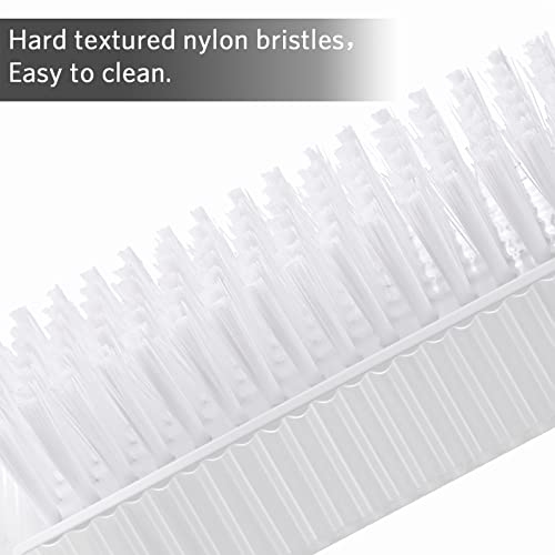 5 Pieces Hand Scrub Brushes for Cleaning Fingernail Brush Stiff for Men Non Disposable Scrub Brush Heavy Duty Plastic Cleaning Brushes for Hands Nail Cleaning (White)