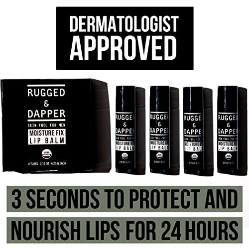 RUGGED & DAPPER - Hydration Remedy Lip Balm, Age Defense Face Moisturizer and Daily Power Scrub Facial Cleanser