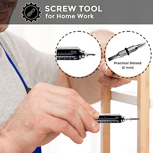 Multi-Tool Pen Gifts for Men Cool Multitool Set Gift for Dad Birthday, Fathers Day, Valentines, Construction Gadgets DIY Tool, With Screwdriver, Stylus, Bubble Level, Ruler & Phillips Flathead Bit