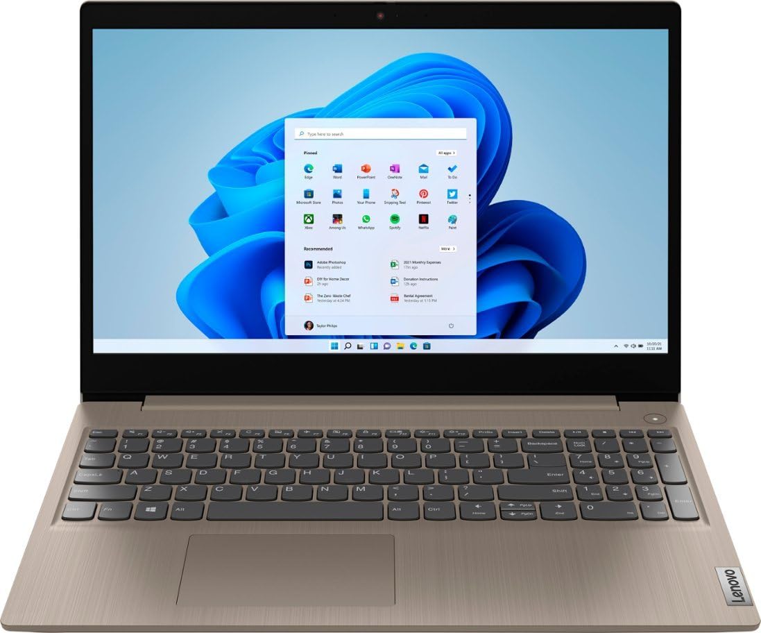 Lenovo IdeaPad 3 81X8 Laptop 2022 15.6” FHD 1920 x 1080 Display Intel Core i3-1115G4, 2-core, Intel UHD Graphics, 4GB DDR4, 256GB SSD, Fingerprint, Wi-Fi 5, Bluetooth 5, Windows 11 Pro