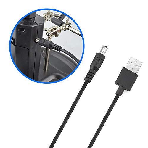 MMOBIEL LED Light Helping Hand Magnifier Station for Soldering, Assembly, Repair,Modeling, Hobbies and Crafts - 2.5X /4X LED Light - Hands-Free Magnifying Glass Stand - Incl. Clamp and Alligator Clips