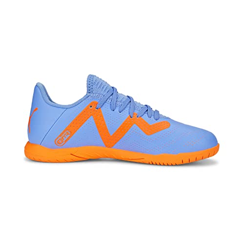 PUMA Future Play Indoor Training (Little Kid/Big Kid) Blue Glimmer/Puma White/Ultra Orange 4 Big Kid M