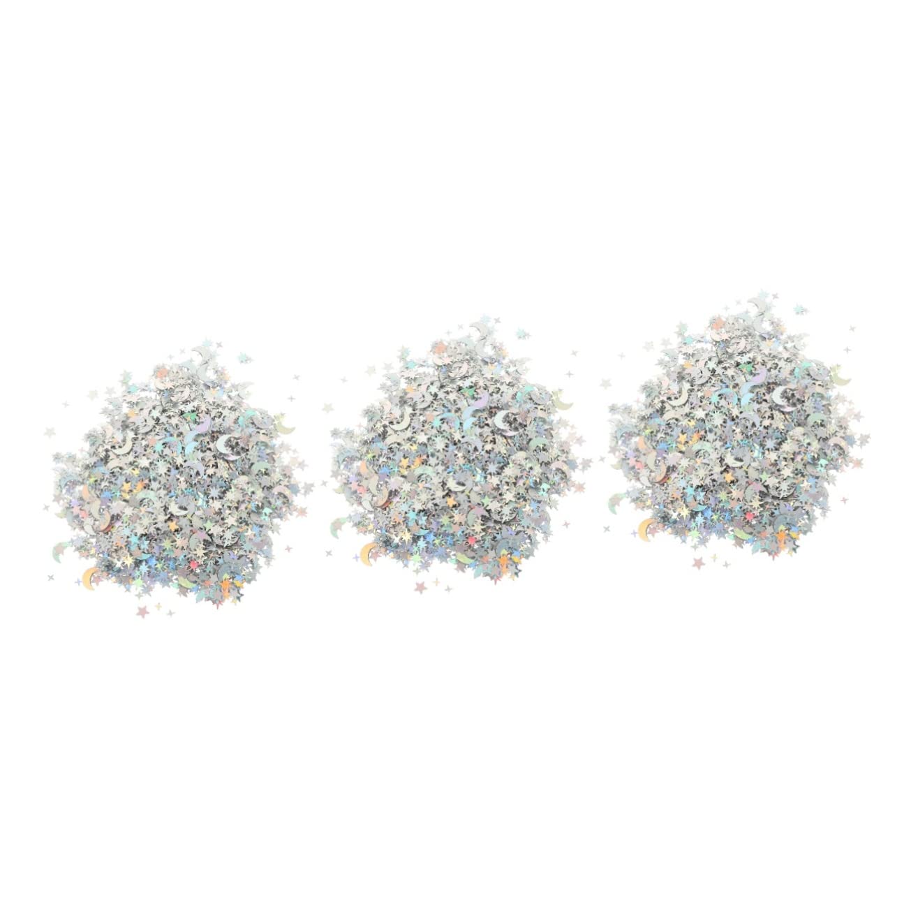 SEWACC 3pcs 1 Decorative Star and Moon Pieces Party Decorations Table Centerpieces Office Decor Anniversary Decoration Sequins Decorate Accessories Confetti Baby Balloon The Pet