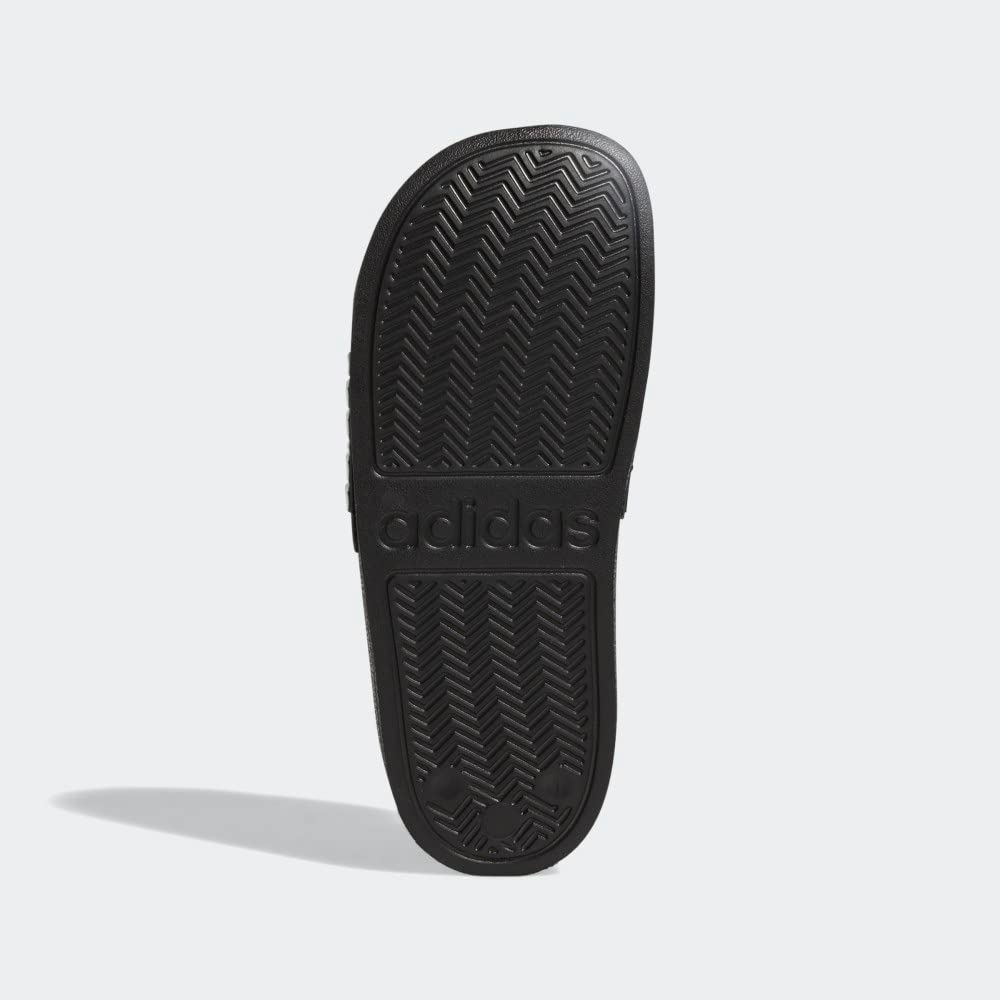 adidas Adilette Shower Slides, Core Black/White/Core Black, 4 US Unisex Big Kid