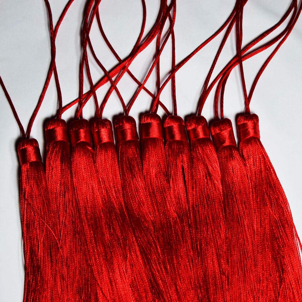 PaperLanternStore.com Red Tassel Hanging Ornament Accessory (10 Pack)