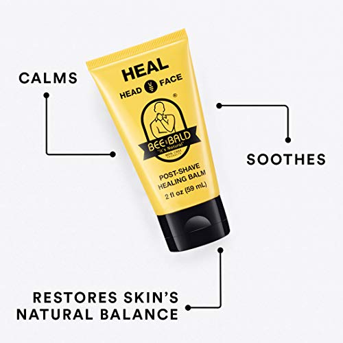 Bee Bald HEAL Post-Shave Healing Balm Immediately Calms & Soothes Damaged Skin, Treats Bumps, Redness, Razor Burn & Other Shaving Related Irritations.