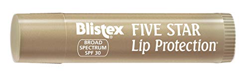 Blistex Five Star Lip Protection Lip Balm, 0.15 Ounce β Wind & Water-Resistant Lip Care, Broad Spectrum SPF 30 Sun Protection, Soothes Cold Chapped Lips, Hydrating Lip Treatment, Holds in Moisture