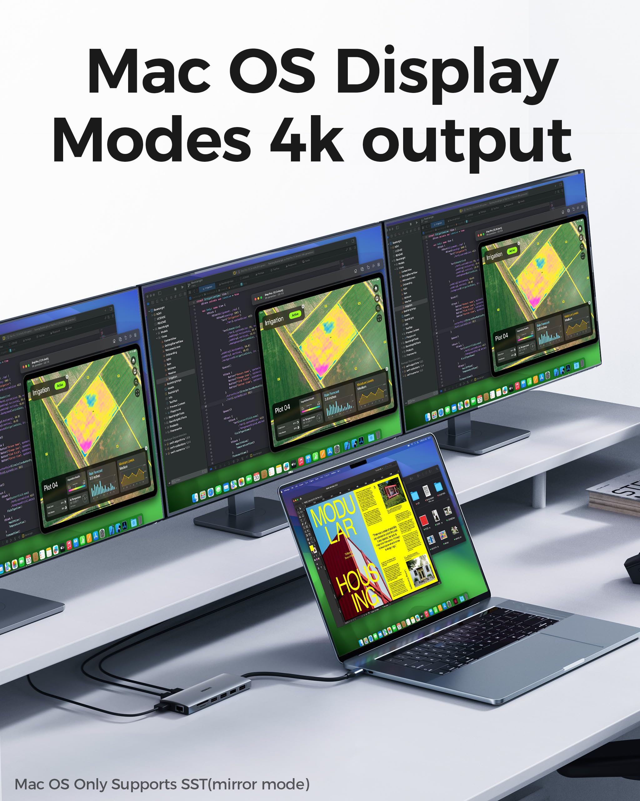 USB C Docking Station 3 Monitors 4K@60Hz, 14-in-1 Laptop Docking Station with 2 HDMI 4K@60Hz, DP 8K@30Hz/ 4K@144Hz, 3 USB 3.0, 2 USB 2.0, RJ45, Audio, PD 100W, USB-C HUB for Windows Laptop Accessories
