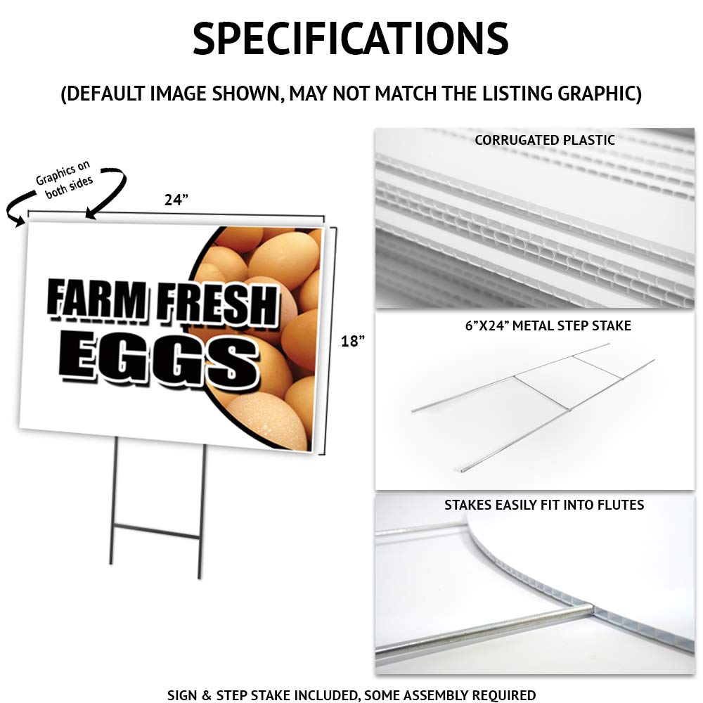 VAPES & E-Liquids 18"x24" Yard Sign & Stake | Advertise Your Business | Stake Included Double Sided Image | Made in The USA