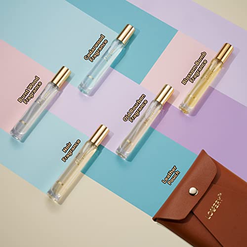 LOVERY Mini Perfumes for Women Perfume Gift Set, Woody Floral Women's Fragrances Perfume Set, 10ml Bottle Samples, Womens Perfume Sampler Sets, Man Cologne for Men Mini Travel Toiletries