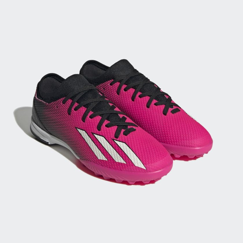 adidas X SPEEDPORTAL.3 Turf Soccer Shoe, Team Shock Pink/Zero Metallic/Black, 5.5 US Unisex Big Kid