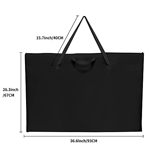 ZKOO Large Size Art Portfolio Tote with Nylon Shoulder, Poster Board Storage Bag, 24"X 36" Student Art Work Portfolio Case