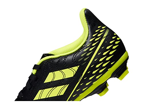 adidas Copa Sense.4 Flexible Ground Soccer Shoe, Black/Team Solar Yellow/Bright Cyan, 1 US Unisex Little Kid