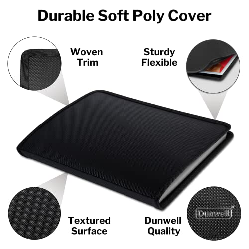 Dunwell 11x14 Art Portfolio Folder - (Black), 24 Pockets Display 48 Pages, 11 x 14 Presentation Binder with Protector Sleeves, Art Portfolio for Kids, Presentation Book