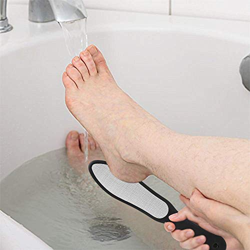 Oneleaf 2PCS Professional Pedicure Rasp Foot File Cracked Skin Corns Callus Remover for Extra Smooth and Beauty Foot (Black) (Black)