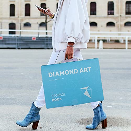 TTPOLONG A3 Diamond Painting Storage Book, Diamond Art Portfolio Book 30 Pags Clear Pockets Plastic Sleeves(16.8X12.5 Inch)