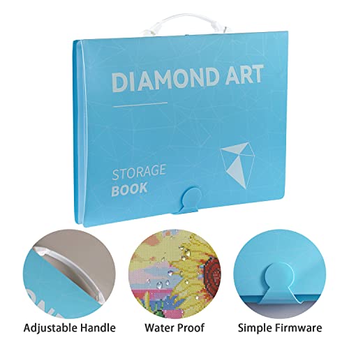 TTPOLONG A3 Diamond Painting Storage Book, Diamond Art Portfolio Book 30 Pags Clear Pockets Plastic Sleeves(16.8X12.5 Inch)