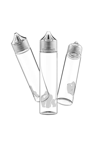 BOTTLES - Chubby Gorilla - 60ML LDPE SOFT Unicorn Bottle - Clear Natural 10 pack
