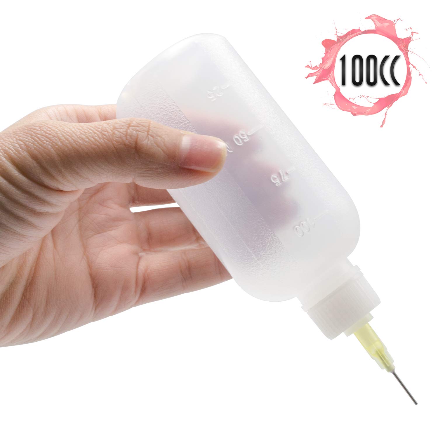 FJNATINH Precision Tip Applicator Bottle, Mini Glue Squeeze Bottle with Brush Tip for Oil, Wood Glue, Craft Glue, Paint, Crafting Fine Dispenser