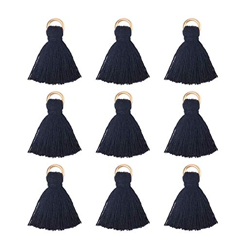 Wholesale Mini Black Tassel Charms Little Short Cotton Thread Tassel Supplies for Crafts and Jewelry Making(95-100PCS)