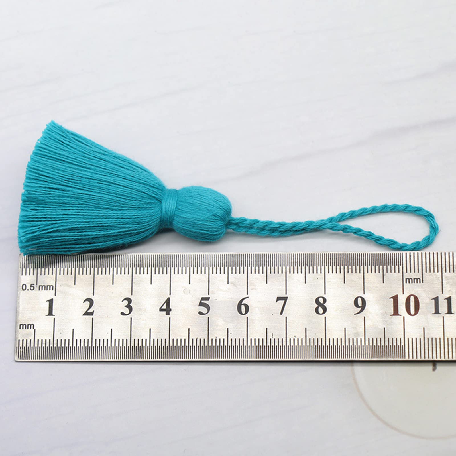 amokk Chunky Bookmark Tassels with Hanging Loop Small Tassels for Jewelry Making Hand Craft 4.3-inch 20 Pcs (Dark Pink)