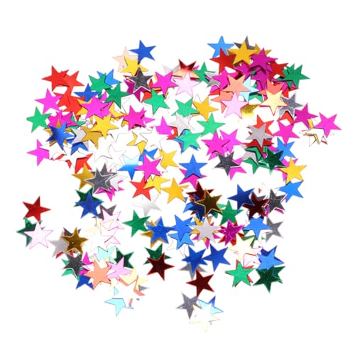 GARVALON 3 Packs pentagram confetti star decor baby accessories star accessories christmas table confetti New Year Table Scatter metallic stars Decorative Sprinkles Sequins Prop Decor flash