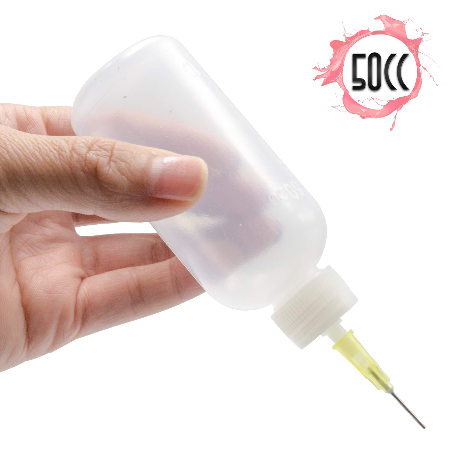 FJNATINH Precision Tip Applicator Bottle, Mini Glue Squeeze Bottle with Brush Tip for Oil, Wood Glue, Craft Glue, Paint, Crafting Fine Dispenser