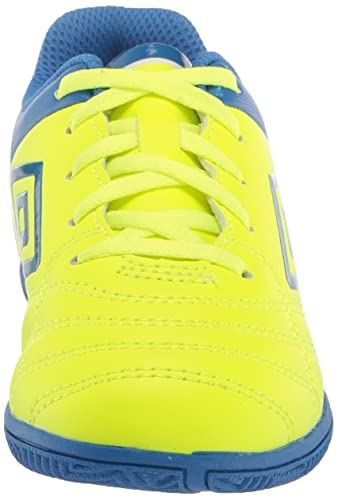 Umbro Boy's Classico XI IC Jr. Soccer Indoor Shoe, Yellow/Blue/White, 11 Little Kid