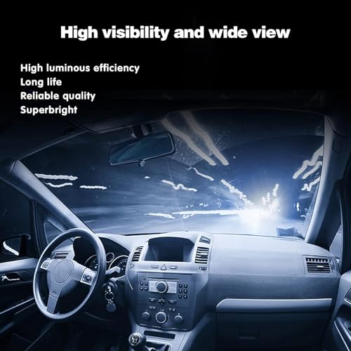 ZBGUN 2 PCS H11 Car Halogen Bulb, 12V 100W Quartz Glass Fog Light Set, Universal High Low Spotlight Replacement Accessories, Compatible with Most Cars, Motorcycles (White)