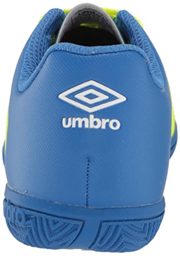 Umbro Boy's Classico XI IC Jr. Soccer Indoor Shoe, Yellow/Blue/White, 11 Little Kid