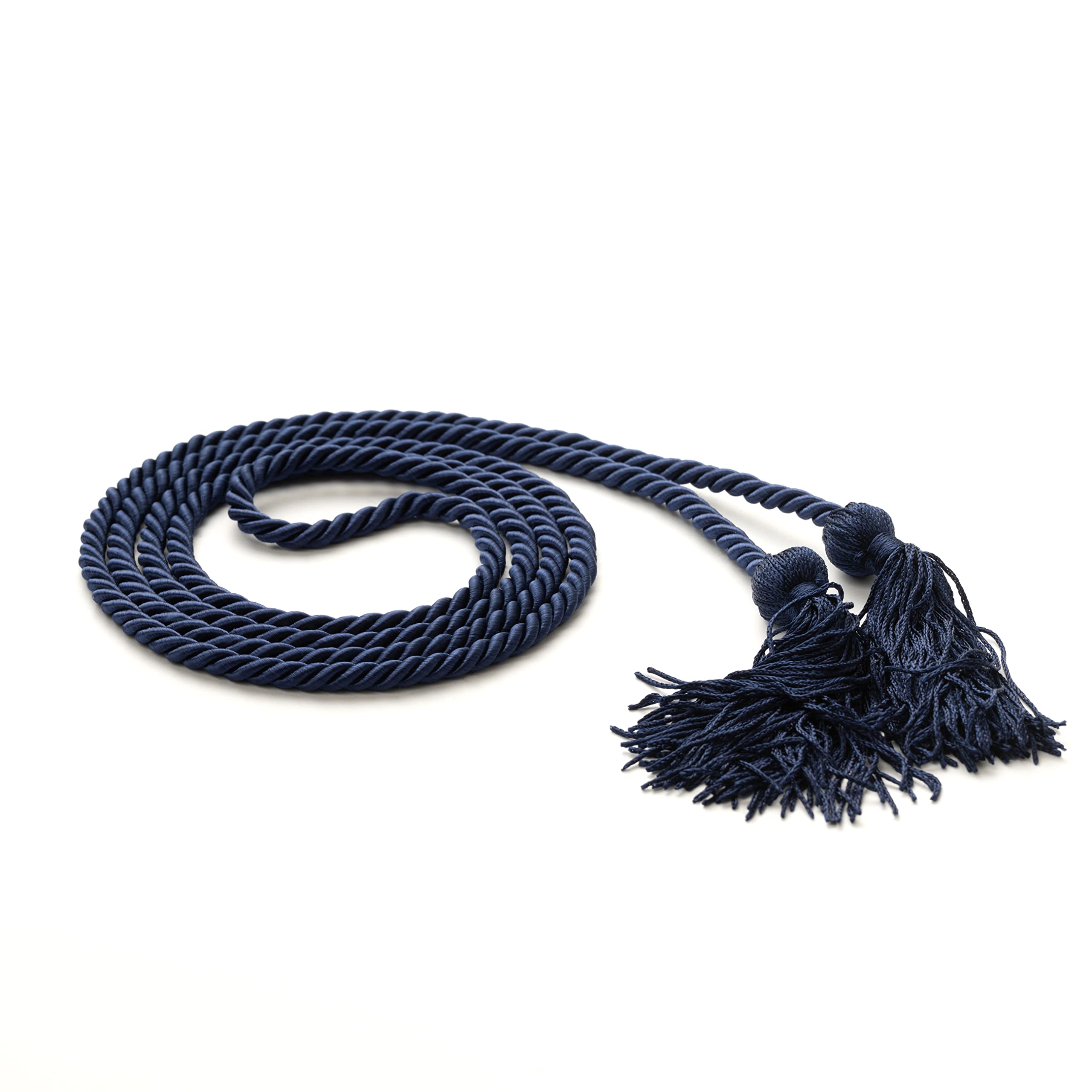WeGraduate 12pcs Graduation Honor Cord 68'' with Soft Touch Tassel (Navy)