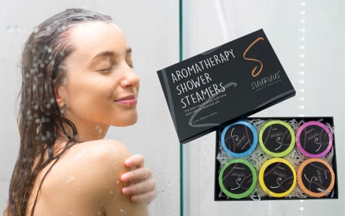 Suuruus Beauty Products Aromatherapy Shower Steamers Bombs Variety Pack of 6 pcs Essential Oil Scented Handmade Tablets- Eucalyptus, Mint, Lavender, Hami Melon, Mango and Lemon