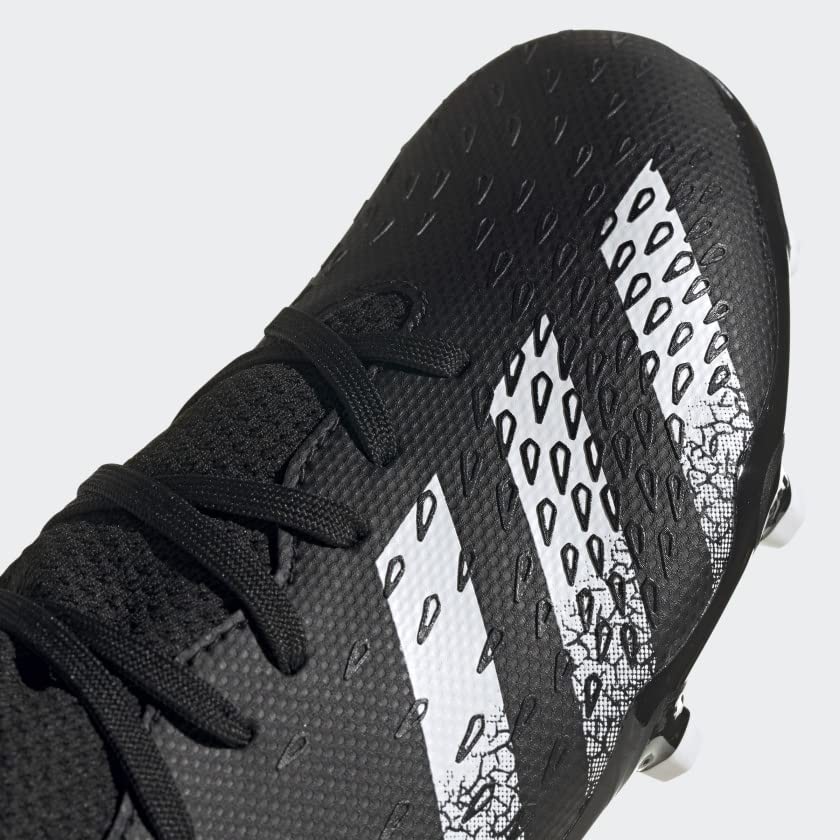 adidas Firm Ground Predator Freak .3 Soccer Shoe (boys) Black/White/Black 4.5 Big Kid