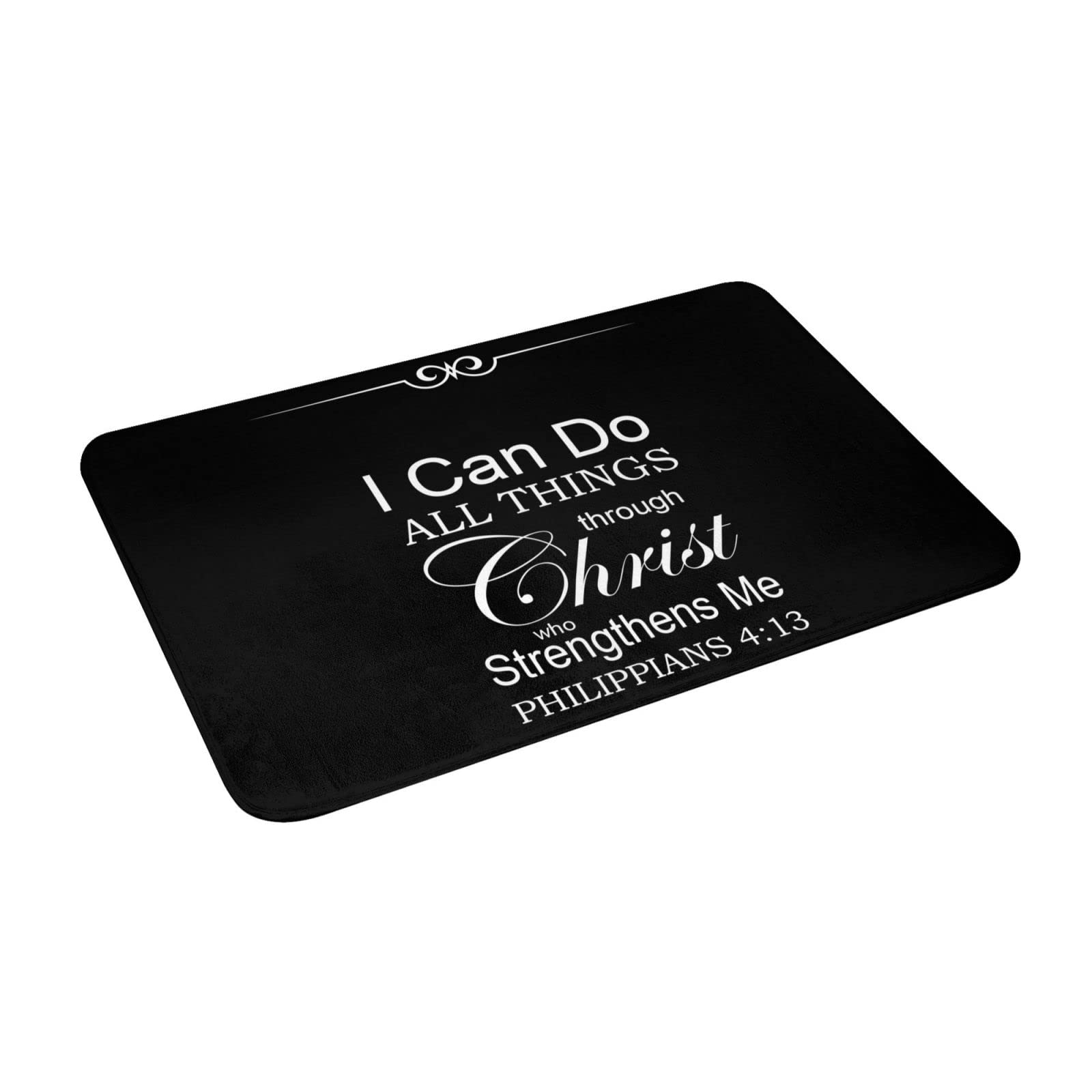 Door Mat Front Philippians 4 13 Anti-Skid Absorbent Front and Rear Door Mats 16x24 inche