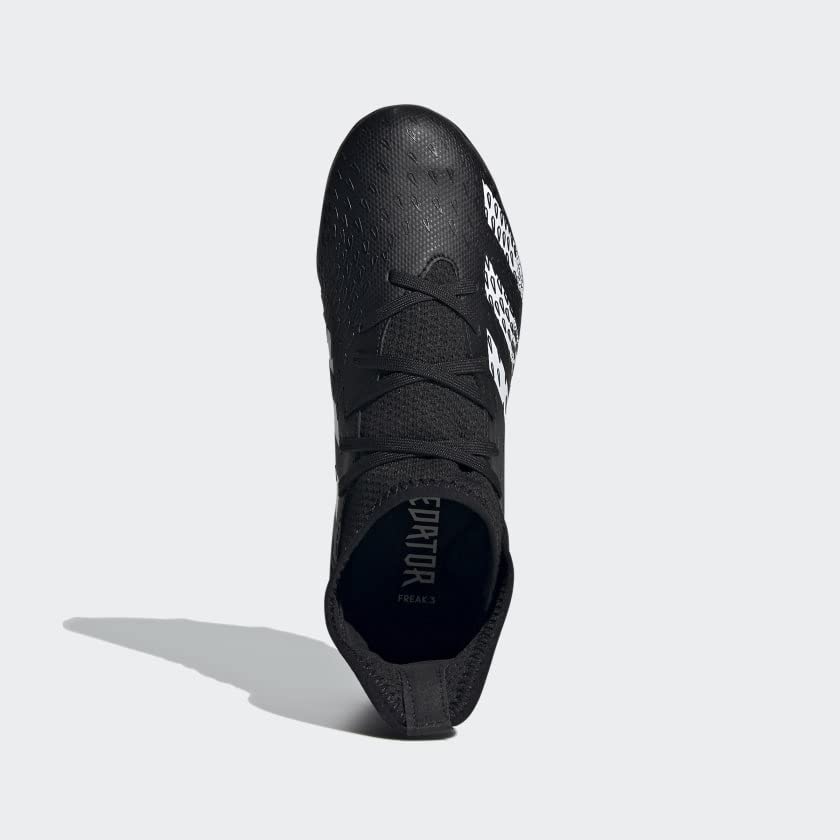 adidas Firm Ground Predator Freak .3 Soccer Shoe (boys) Black/White/Black 2 Little Kid