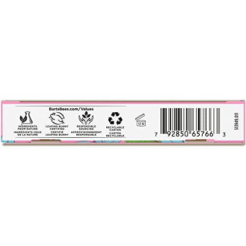 Burt's Bees Lip Balm Easter Basket Stuffers, Lip Care Gifts for All Day Hydration, In Full Bloom Set - Beeswax, Dragonfruit Lemon, Tropical Pineapple & Strawberry, 4 Pack (Packaging May Vary)